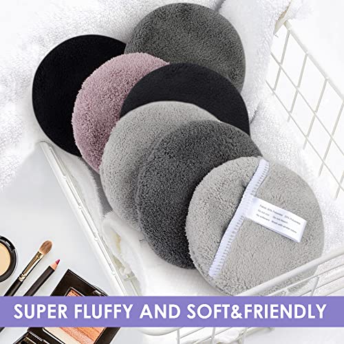 SUNLAND Reusable Makeup Remover Pads for Face,Eyes,Lips Microfiber Face Cleansing Gloves Washable Makeup Remover Cloth with Laundry Bag Rounds Pads