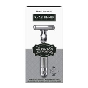 wilkinson sword quad blade razor for men with 5 quad blade razor refills