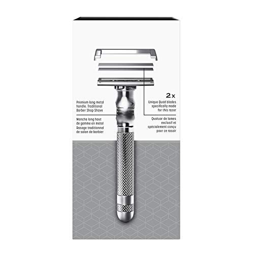 Wilkinson Sword Quad Blade Razor for Men With 5 Quad Blade Razor Refills