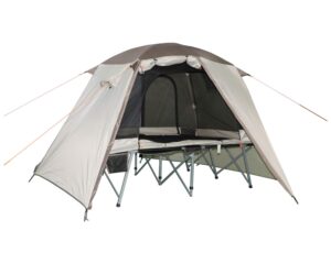 timber ridge 2 person quick setup full fly cot tent, tan, 80"x50"x47" (wf-7447)