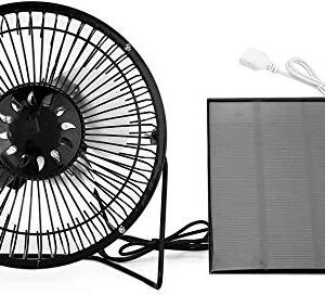 Solar Panel Powered Fan, 4.5W 6V USB Solar Panel Powered Mini Portable Fan Solar Mini Exhaust Fan for Cooling Ventilation Home Travelling Fishing