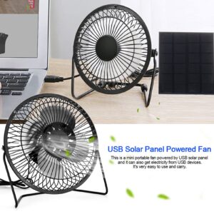 Solar Panel Powered Fan, 4.5W 6V USB Solar Panel Powered Mini Portable Fan Solar Mini Exhaust Fan for Cooling Ventilation Home Travelling Fishing