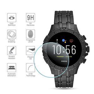 Suoman 4-Pack for Fossil Gen 5 Garrett Screen Protector, 2.5D 9H Hardness Tempered Glass Screen Protector for Fossil Gen 5 Garrett Smartwatch [Anti-Scratch]