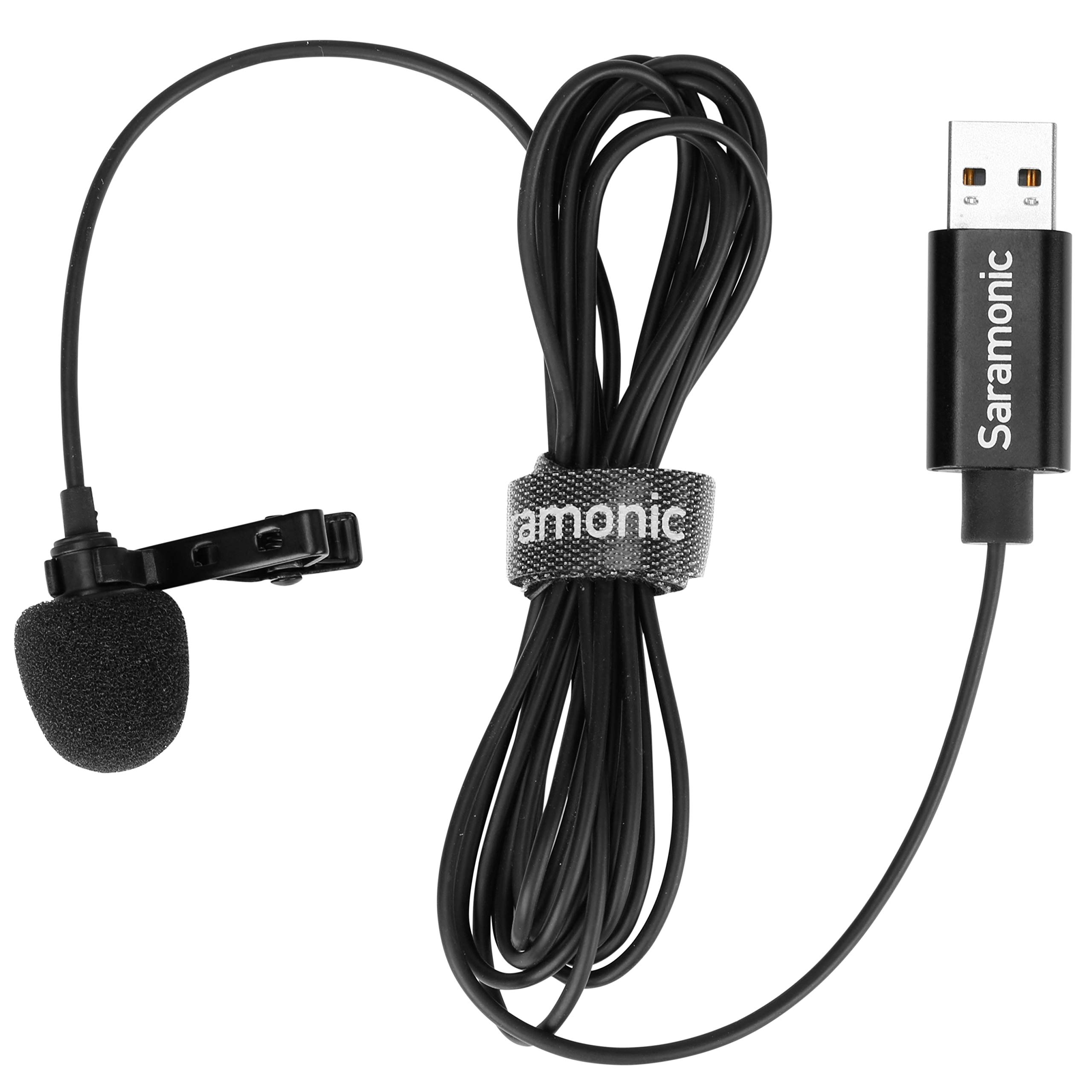 Saramonic Lavalier Mic with USB-A Connector for Computers with 6.56' (2m) Cable (SR-ULM10), Black