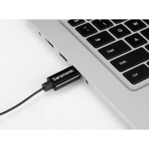 Saramonic Lavalier Mic with USB-A Connector for Computers with 6.56' (2m) Cable (SR-ULM10), Black