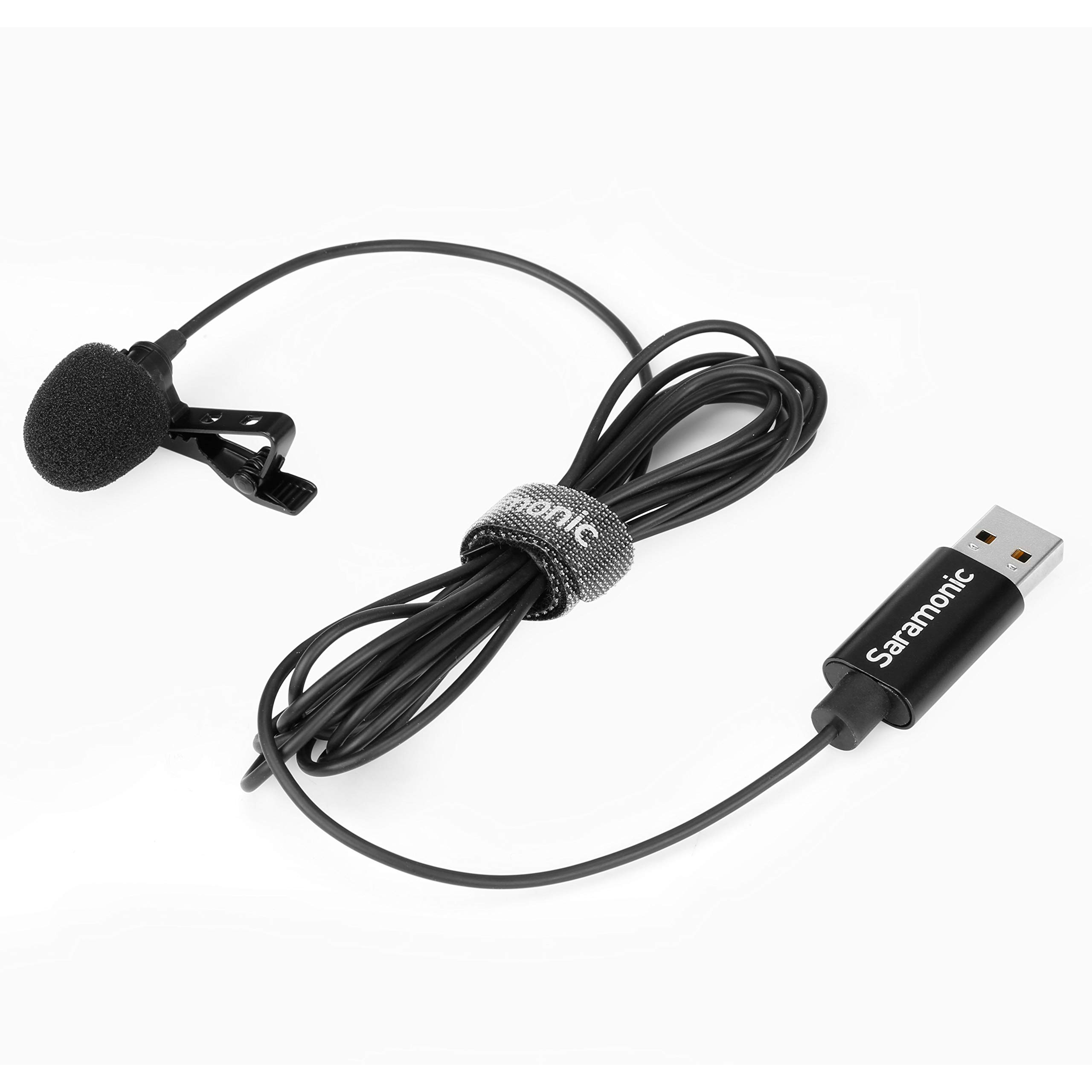 Saramonic Lavalier Mic with USB-A Connector for Computers with 6.56' (2m) Cable (SR-ULM10), Black