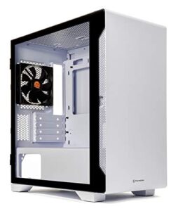 thermaltake s100 tempered glass snow edition micro-atx mini-tower computer case with 120mm rear fan pre-installed ca-1q9-00s6wn-00, white