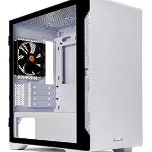 Thermaltake S100 Tempered Glass Snow Edition Micro-ATX mini-Tower Computer Case with 120mm Rear Fan Pre-Installed CA-1Q9-00S6WN-00, White