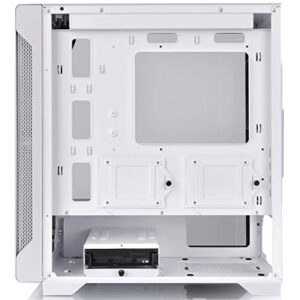 Thermaltake S100 Tempered Glass Snow Edition Micro-ATX mini-Tower Computer Case with 120mm Rear Fan Pre-Installed CA-1Q9-00S6WN-00, White