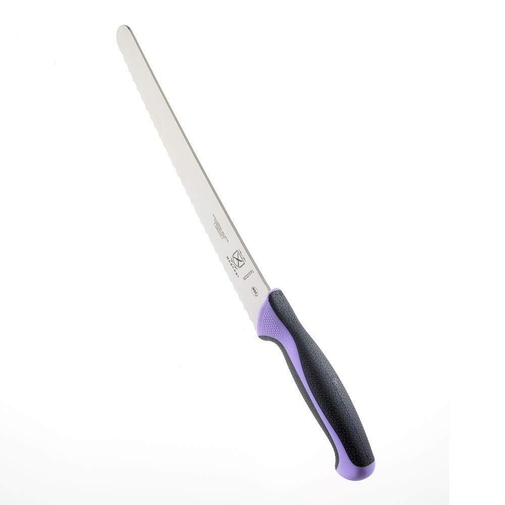 Mercer Culinary Purple Millennia Colors Handle, 10" Bread Knife (Wavy Edge Wide)