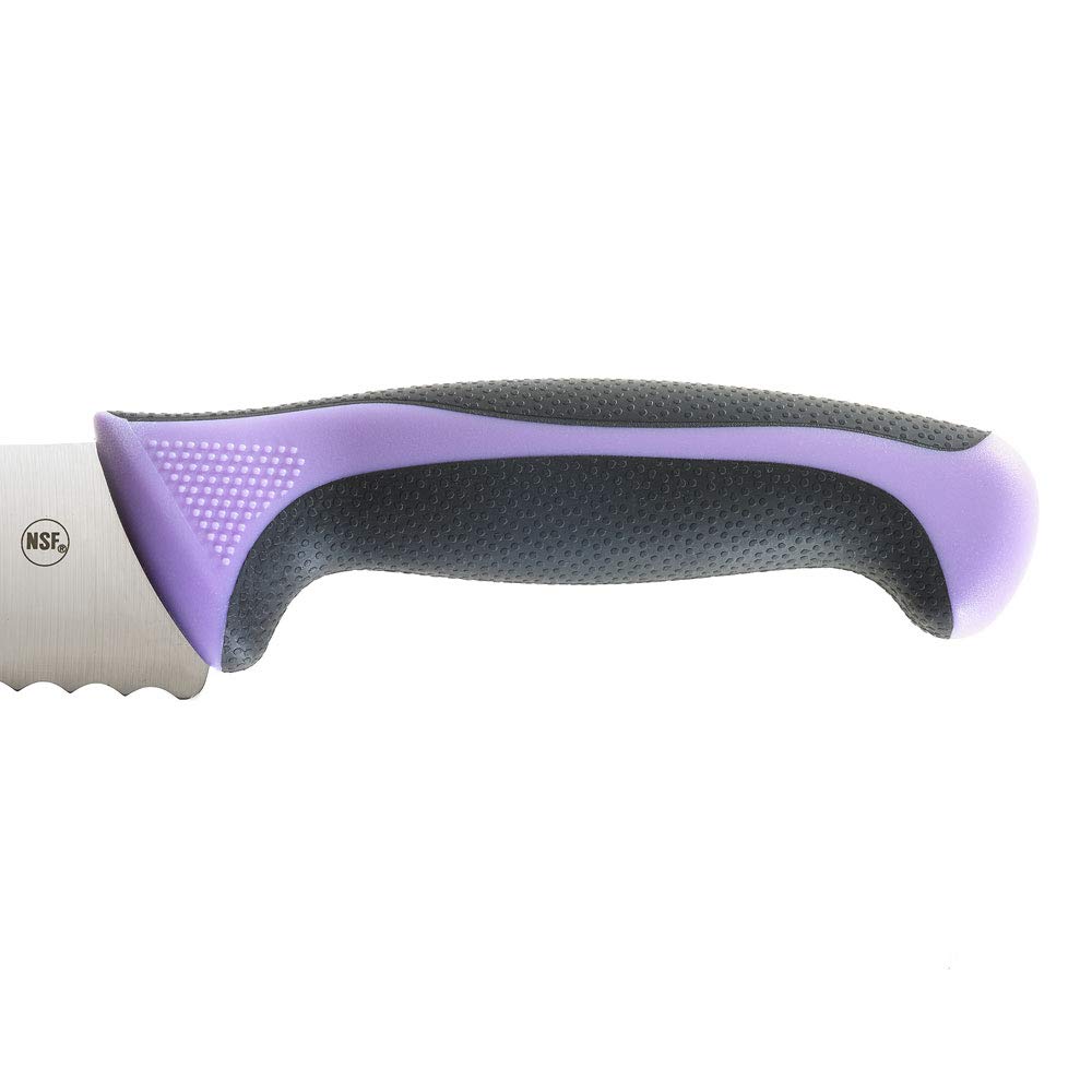 Mercer Culinary Purple Millennia Colors Handle, 10" Bread Knife (Wavy Edge Wide)