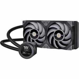 thermaltake th120 argb motherboard sync edition intel/amd/am5 all-in-one liquid cooling system 120mm high efficiency radiator cpu cooler cl-w285-pl12sw-a, black