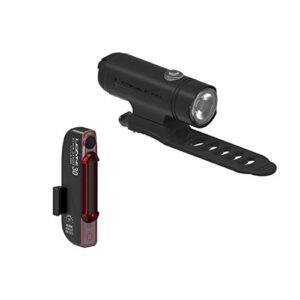 lezyne classic drive 500 and stick drive bicycle light set, front and rear pair, 500/30 lumens, day flashing blinking, road, mountain, gravel bike