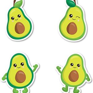 Avocado Smiling 1 Magnet, Avocado Smiling 2 Magnet, Avocado Smiling 3 Magnet, Avocado Smiling 4 Magnet Magnets Car Refrigerator Metal Sign Magnetic Vinyl 5"