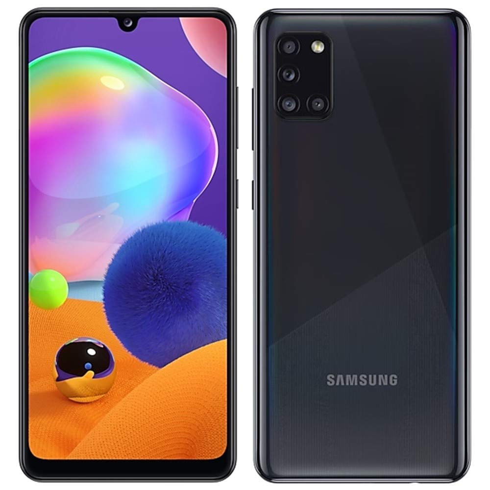 SAMSUNG Galaxy A31-128GB / 4GB - A315G/DSL Unlocked Dual Sim Phone w/Quad Camera 48MP+8MP+5MP+5MP GSM International Version (Prism Crush Black)