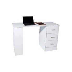 OneSpace Monroe 3 Shelve Computer Desk, White