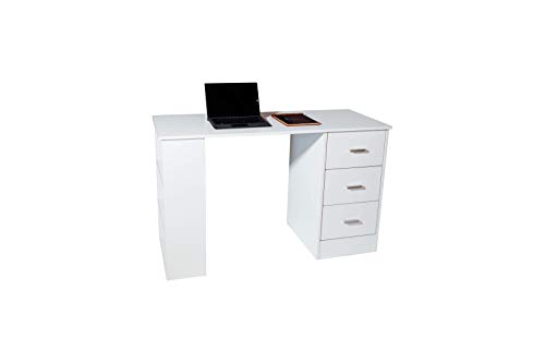 OneSpace Monroe 3 Shelve Computer Desk, White