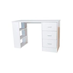 OneSpace Monroe 3 Shelve Computer Desk, White