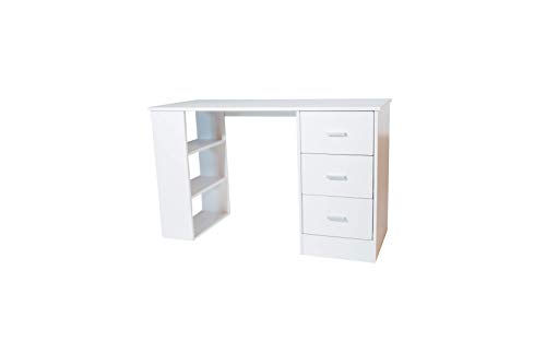 OneSpace Monroe 3 Shelve Computer Desk, White