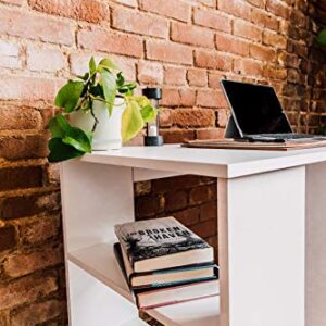 OneSpace Monroe 3 Shelve Computer Desk, White