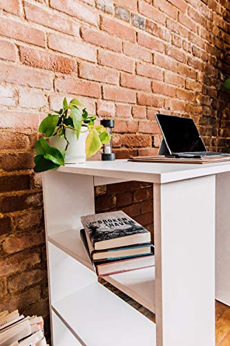 OneSpace Monroe 3 Shelve Computer Desk, White