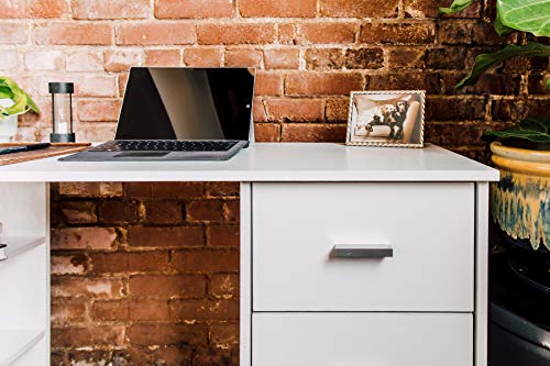 OneSpace Monroe 3 Shelve Computer Desk, White