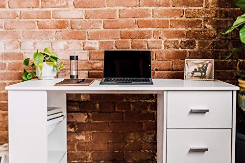 OneSpace Monroe 3 Shelve Computer Desk, White