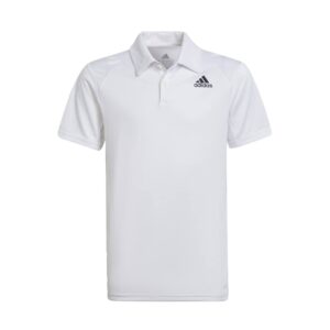 adidas unisex-child b club polo white/black medium