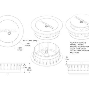 Polylok 4" Flow Gate (Drainage Pop-Up)