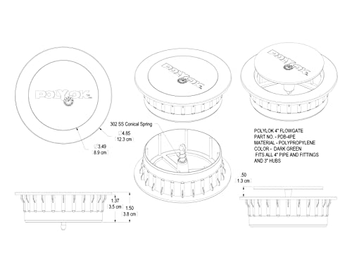 Polylok 4" Flow Gate (Drainage Pop-Up)