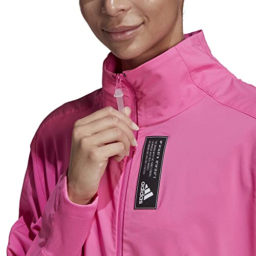 adidas Women's Tech Track Top Pb, Screaming Pink, Small