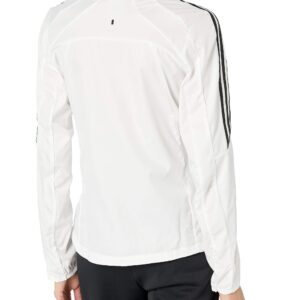 adidas Women's Marathon 3-Stripes Jacket, White, Small