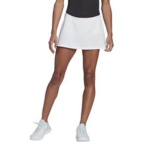 adidas women's club tennis skirt, white/grey, small