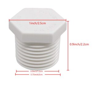 XtremeAmazing 1/2 Inch Water Heater Drain Plug for RV Camper and Atwood Water Heaters White 11630 91857 Pack of 12