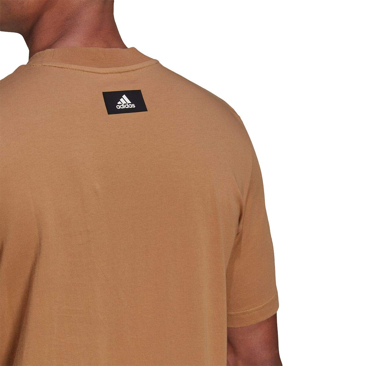 adidas mens BIC Badge of Sport Tee Cardboard Small