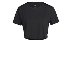 adidas womens Elevated Training Tee Black Small