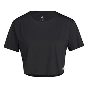 adidas womens elevated training tee black small