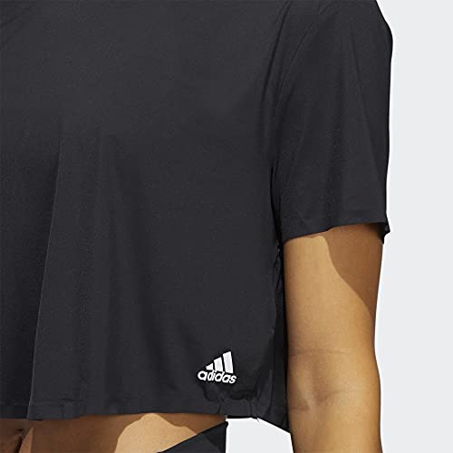 adidas womens Elevated Training Tee Black Small