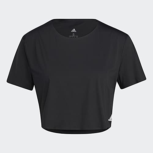 adidas womens Elevated Training Tee Black Small