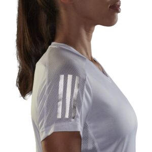 adidas womens Own the Run Tee T Shirt, Core White/Black, X-Small US