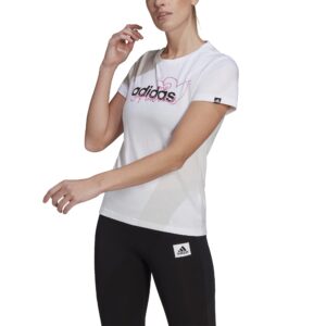 adidas womens heart graphic tee white medium