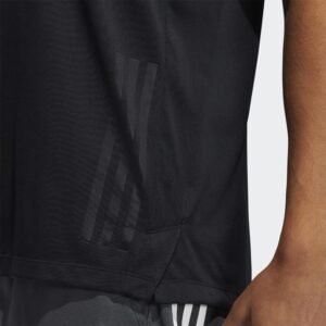 adidas mens Aero Flow PB Tee Black Small