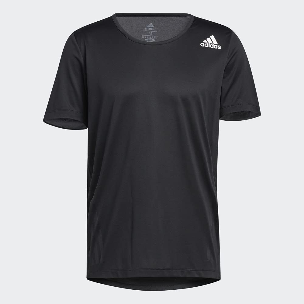 adidas mens Aero Flow PB Tee Black Small