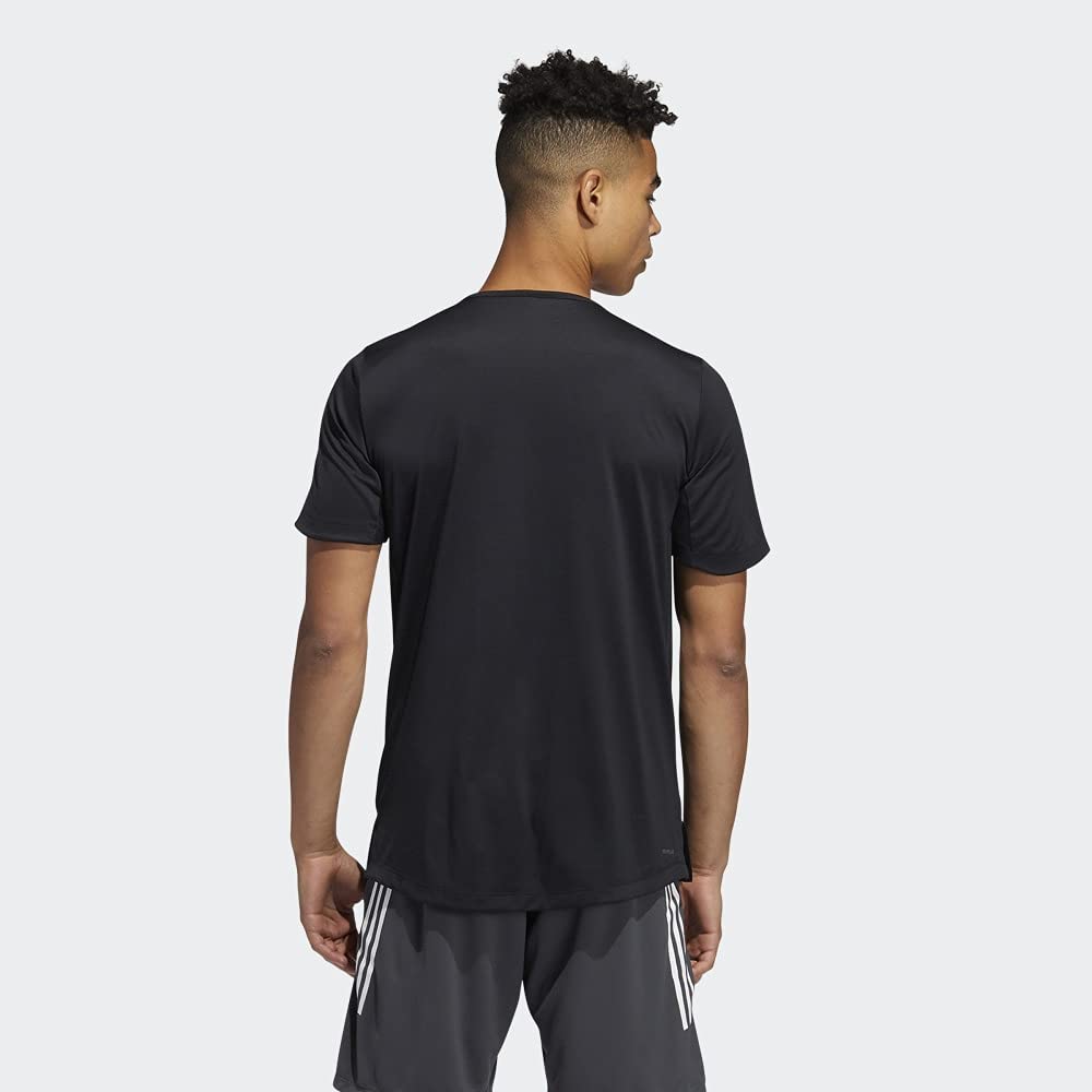 adidas mens Aero Flow PB Tee Black Small