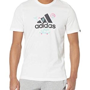 adidas mens CRTN Logo Tee White X-Large