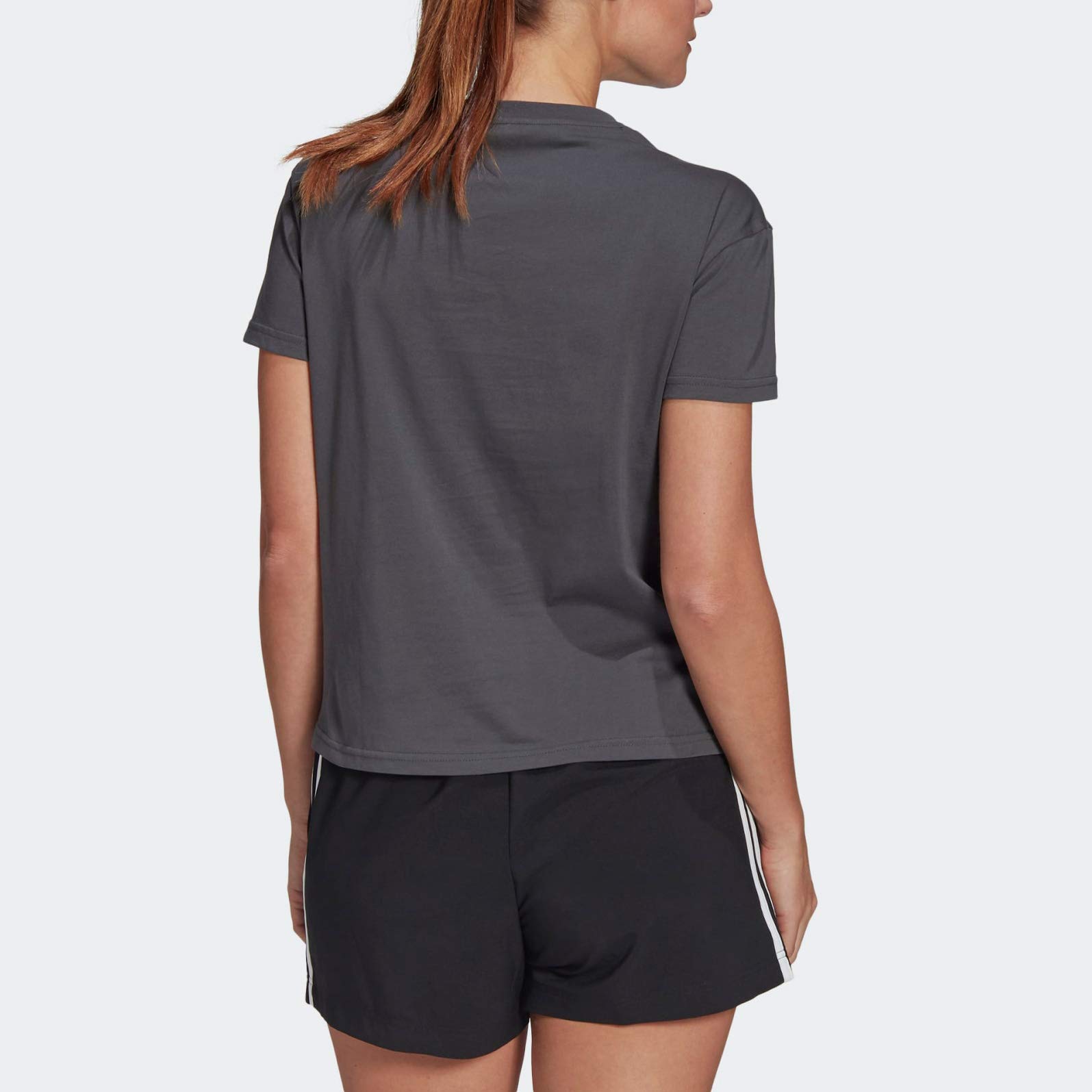 adidas womens Leo Graphic Tee Grey X-Small