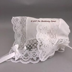 Glorious Lace Keepsake Irish Handkerchief Bonnet