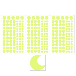 Glow Dots Star and Moon,Glow in The Dark Stars Wall Stickers, 252 Dots in 3 Sizes for Ceiling/Walls,Perfect for Kids Birthday Gift, Beautiful Wall Decals for Any Room, Bright and Realistic