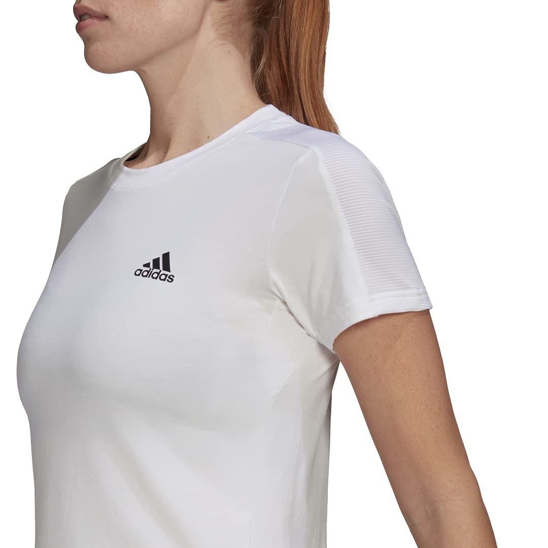 adidas womens Motion Tee White/Black Large