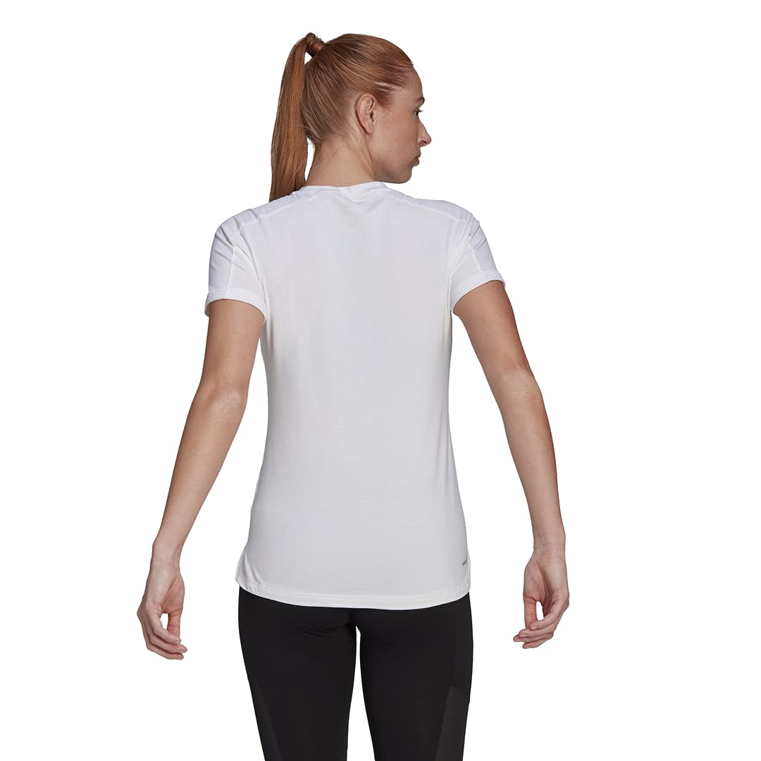 adidas womens Motion Tee White/Black Large